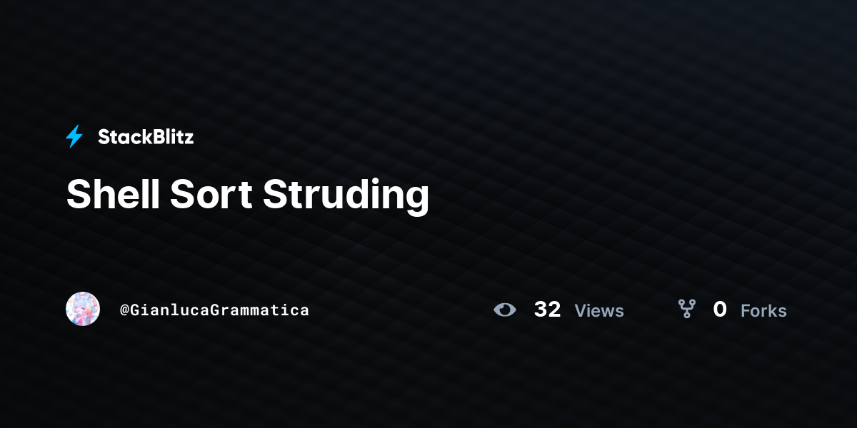 Shell Sort Struding - StackBlitz
