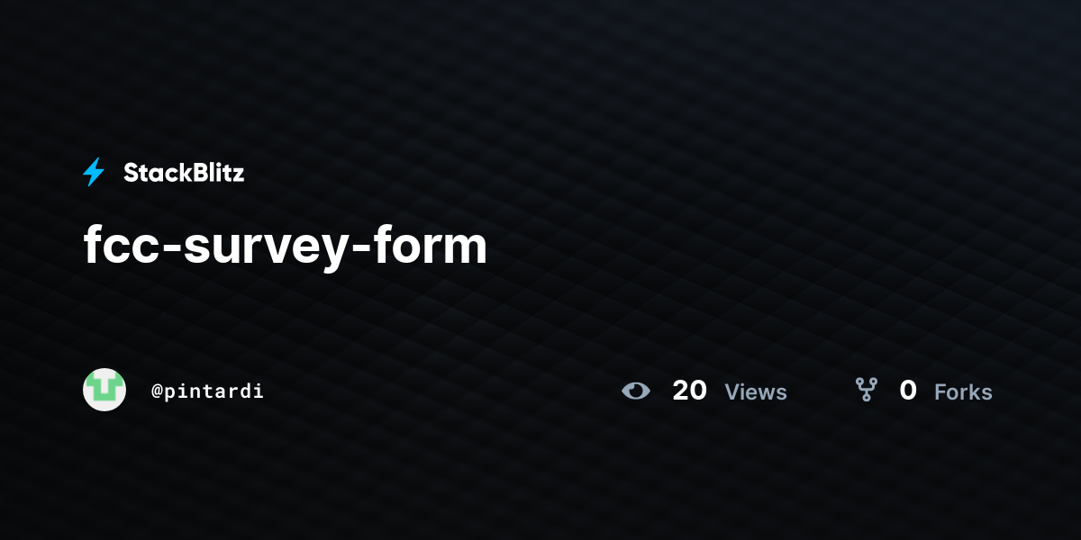 fcc-survey-form - StackBlitz