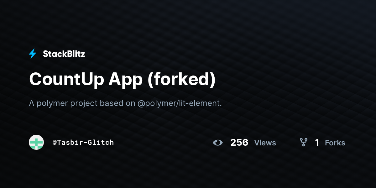 CountUp App (forked) - StackBlitz