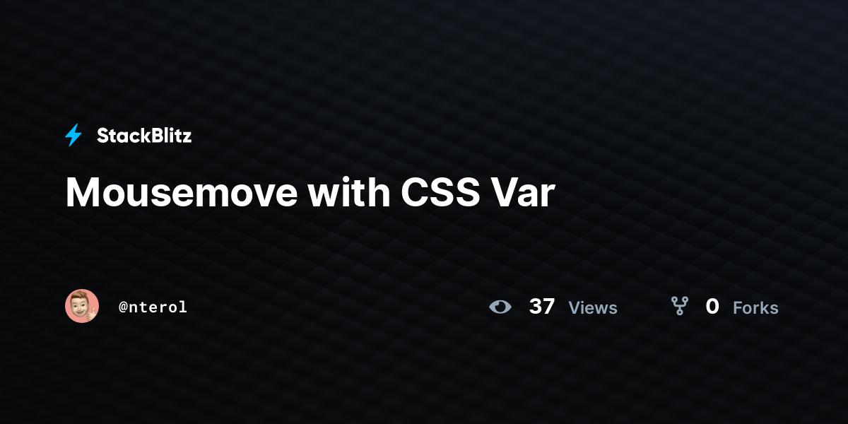 Mousemove with CSS Var - StackBlitz