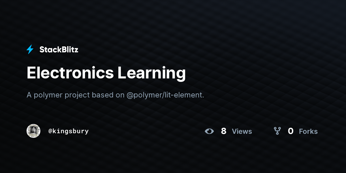 Electronics Learning - StackBlitz