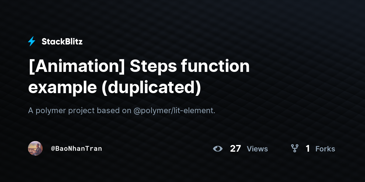 [Animation] Steps function example (duplicated) - StackBlitz
