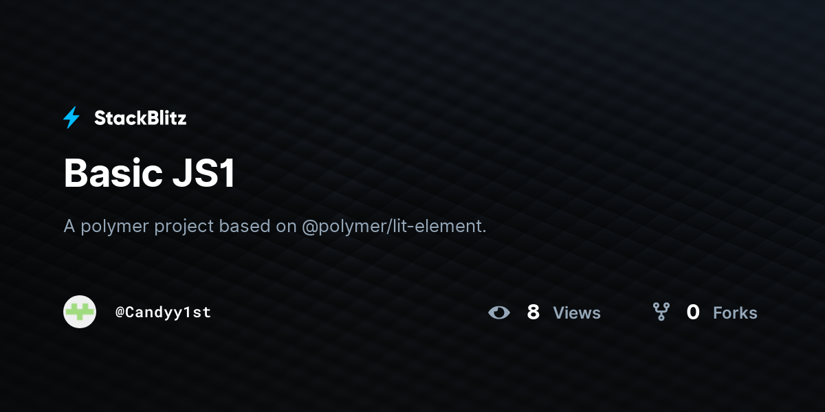 Basic JS1 - StackBlitz