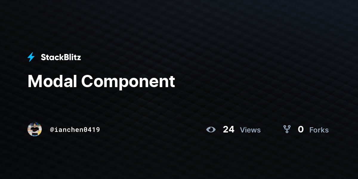 Modal Component - StackBlitz