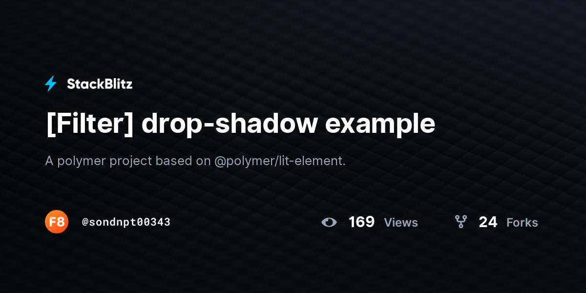 [Filter] drop-shadow example - StackBlitz