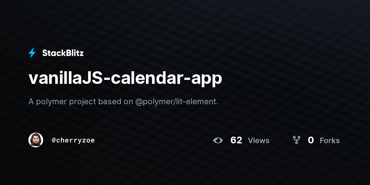 vanillaJS-calendar-app - StackBlitz