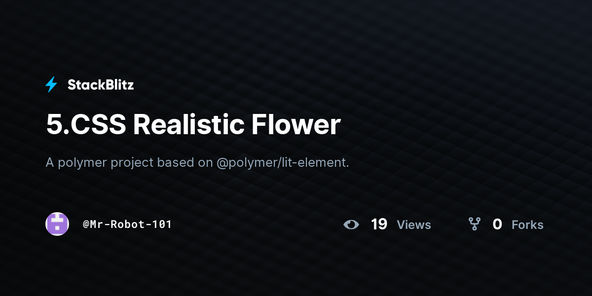5.CSS Realistic Flower - StackBlitz