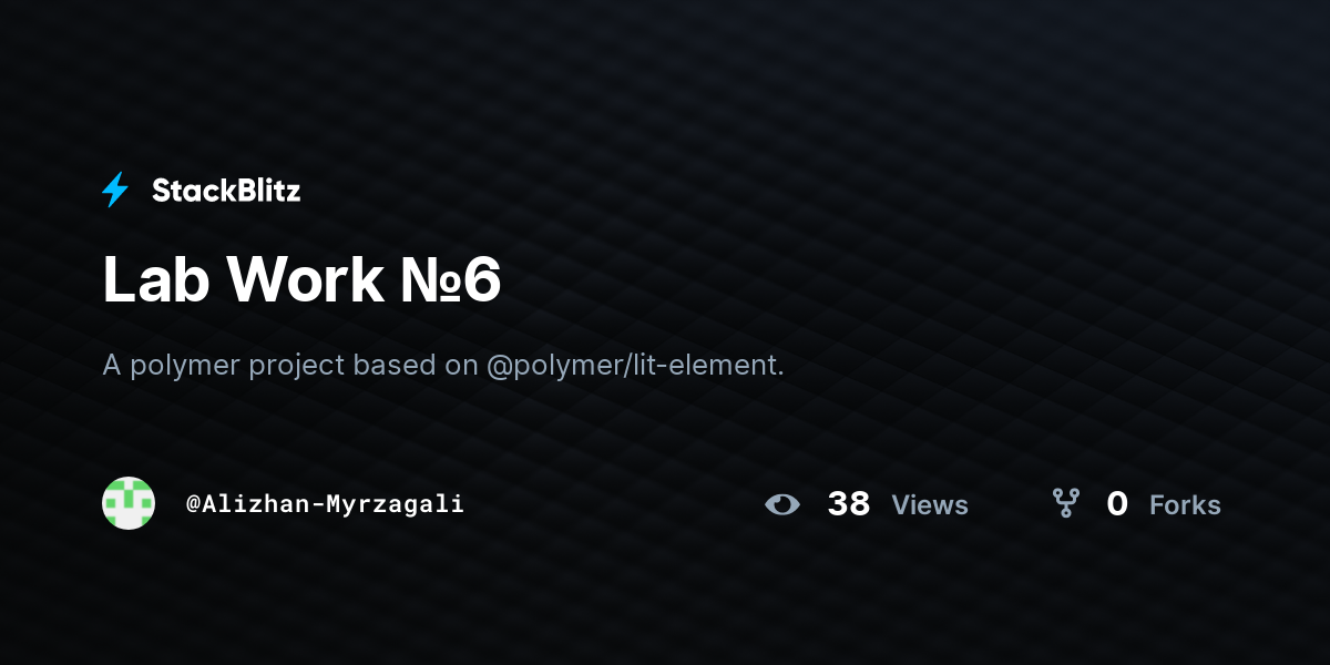 Lab Work №6 - StackBlitz