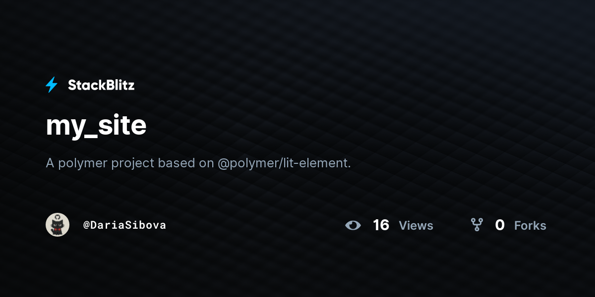 my_site - StackBlitz