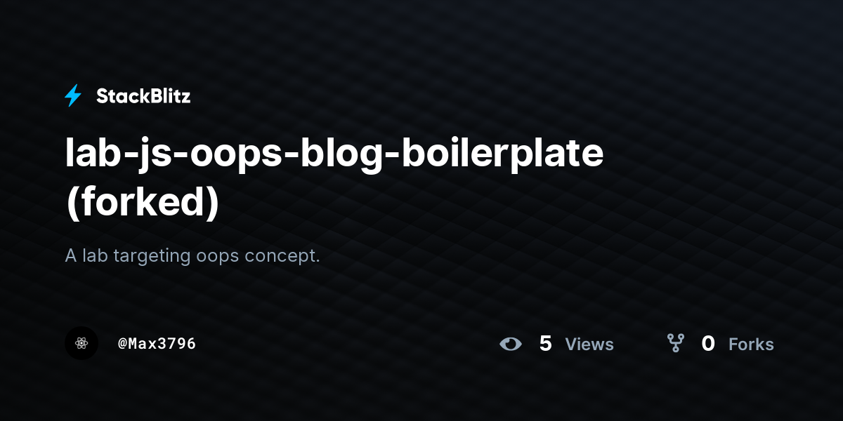 lab-js-oops-blog-boilerplate (forked) - StackBlitz