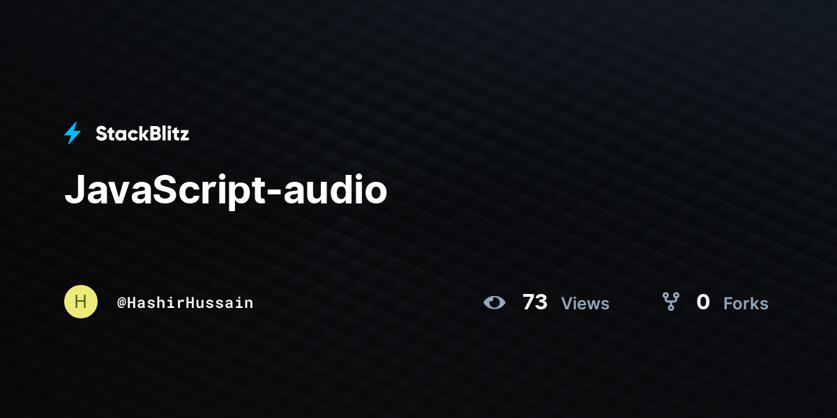 JavaScript-audio - StackBlitz