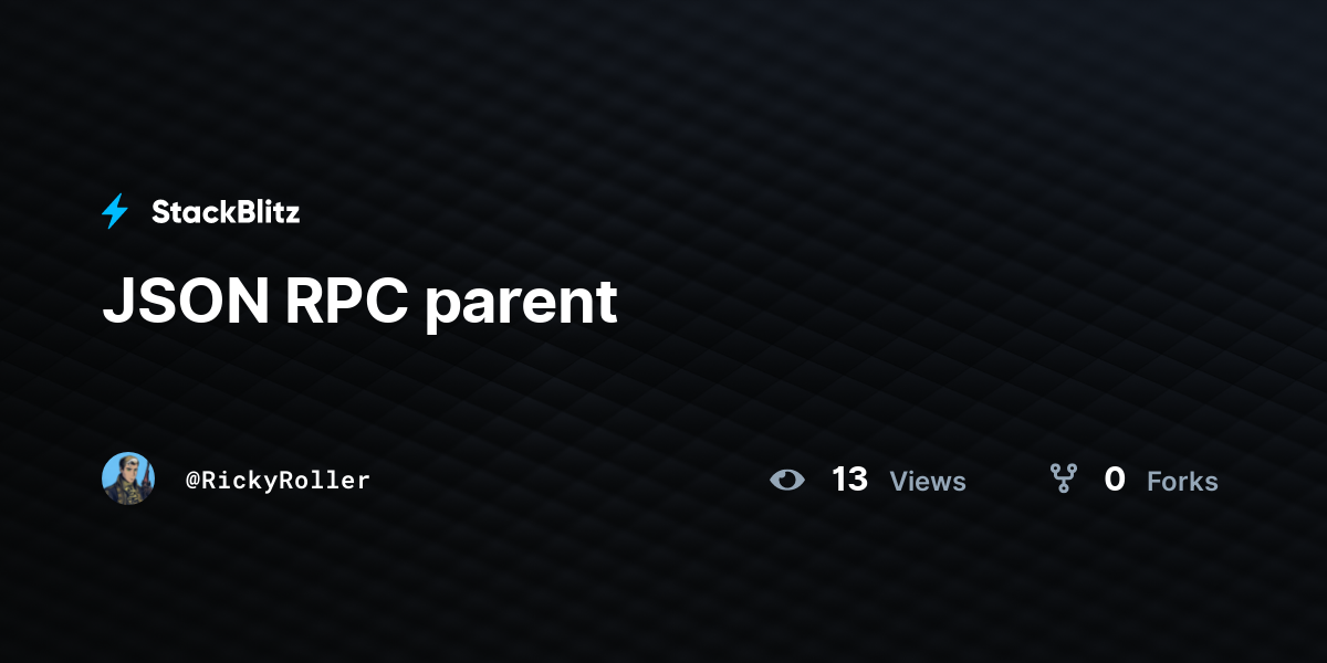 JSON RPC parent - StackBlitz