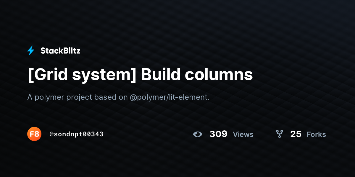 [Grid system] Build columns - StackBlitz
