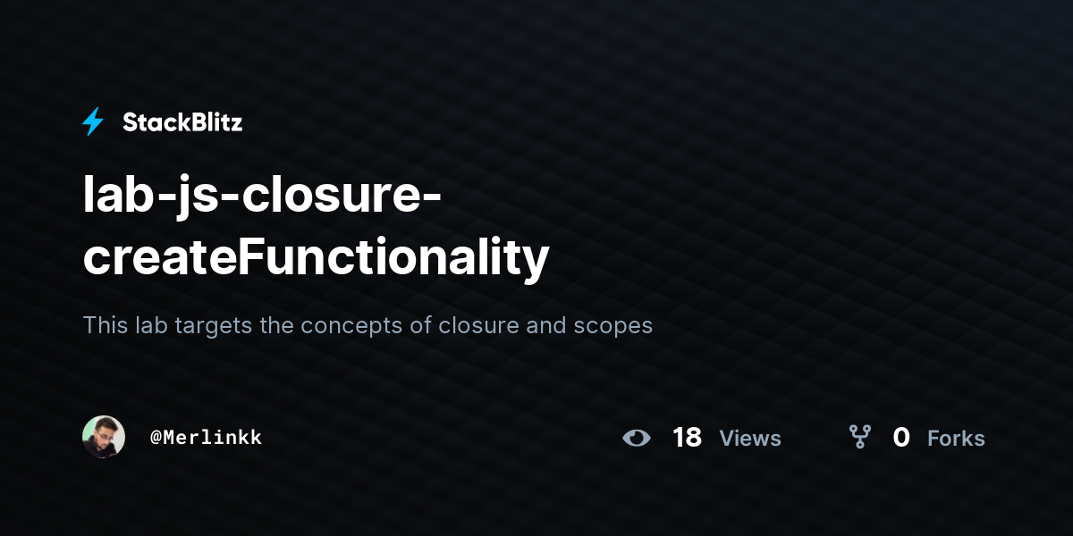 lab-js-closure-createFunctionality - StackBlitz