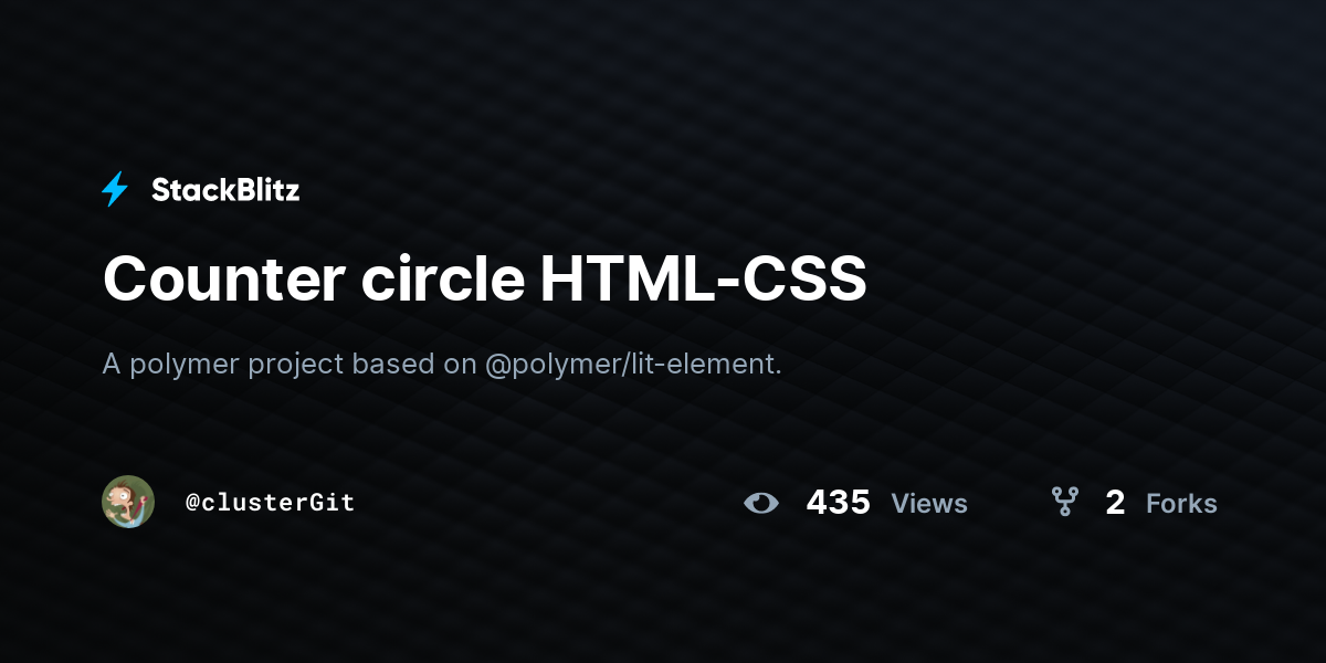 Counter circle HTML-CSS - StackBlitz