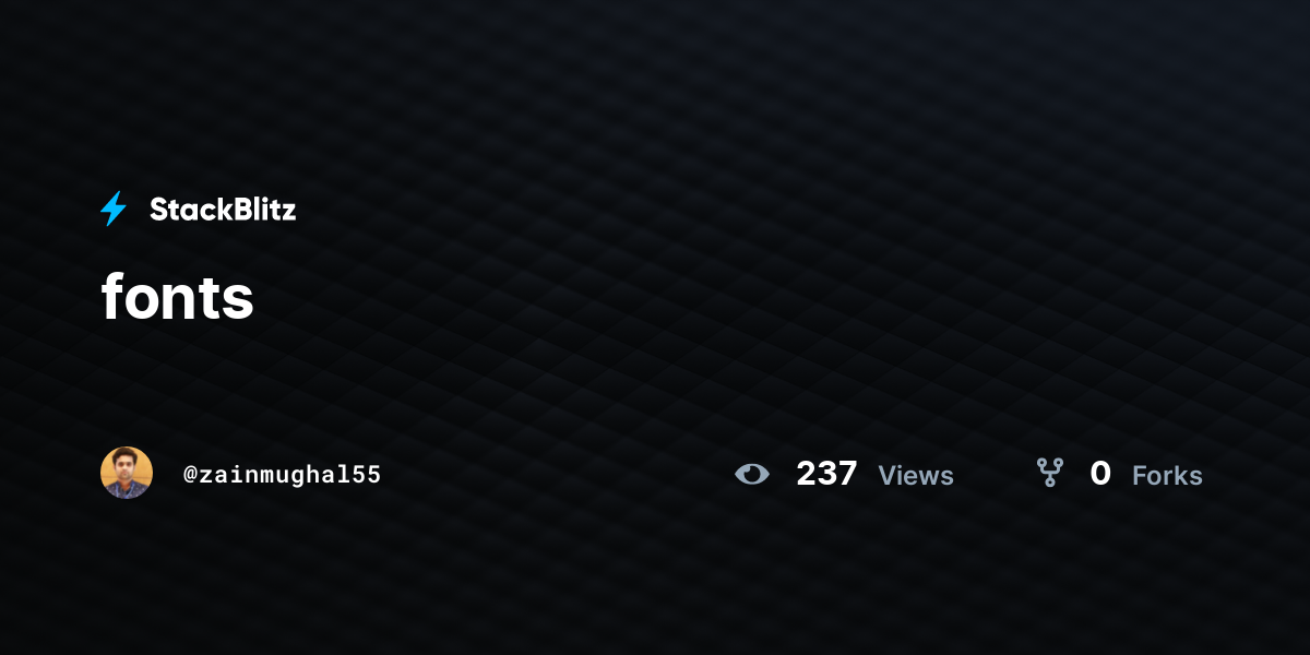 fonts - StackBlitz