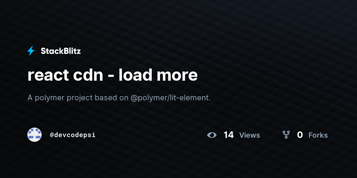 react cdn - load more - StackBlitz