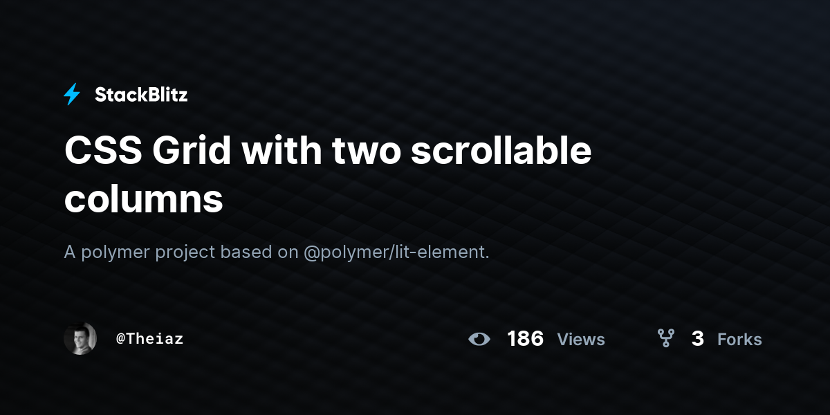 CSS Grid with two scrollable columns - StackBlitz
