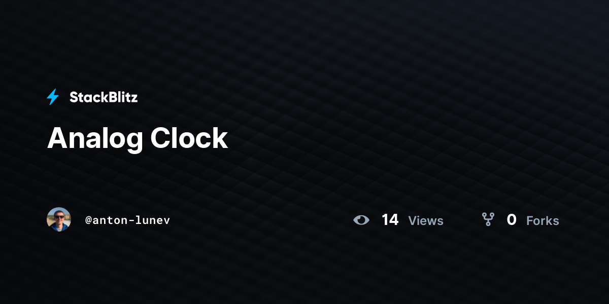 Analog Clock - StackBlitz