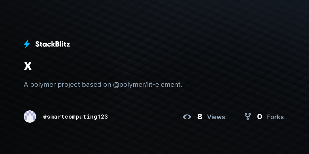 x - StackBlitz