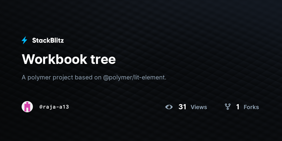 Workbook tree - StackBlitz