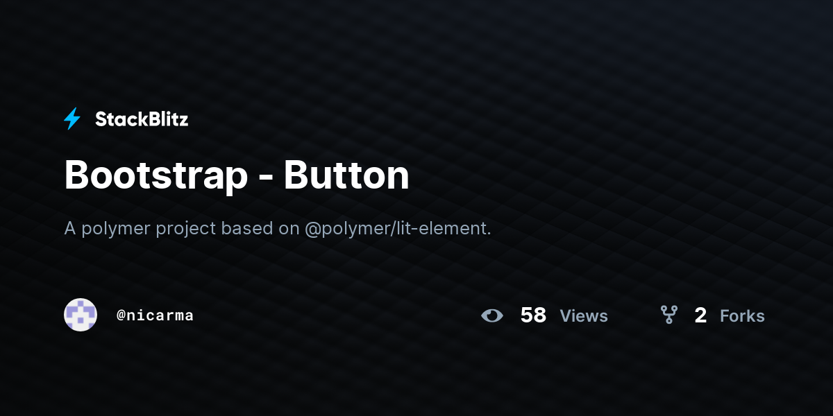 Bootstrap - Button - StackBlitz