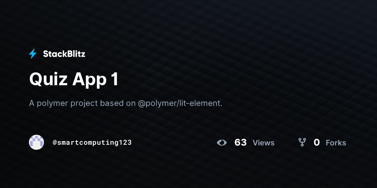 Quiz App 1 - StackBlitz