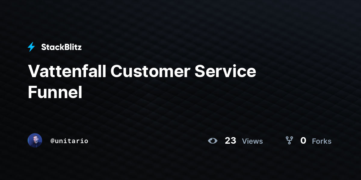 Vattenfall Customer Service Funnel - StackBlitz
