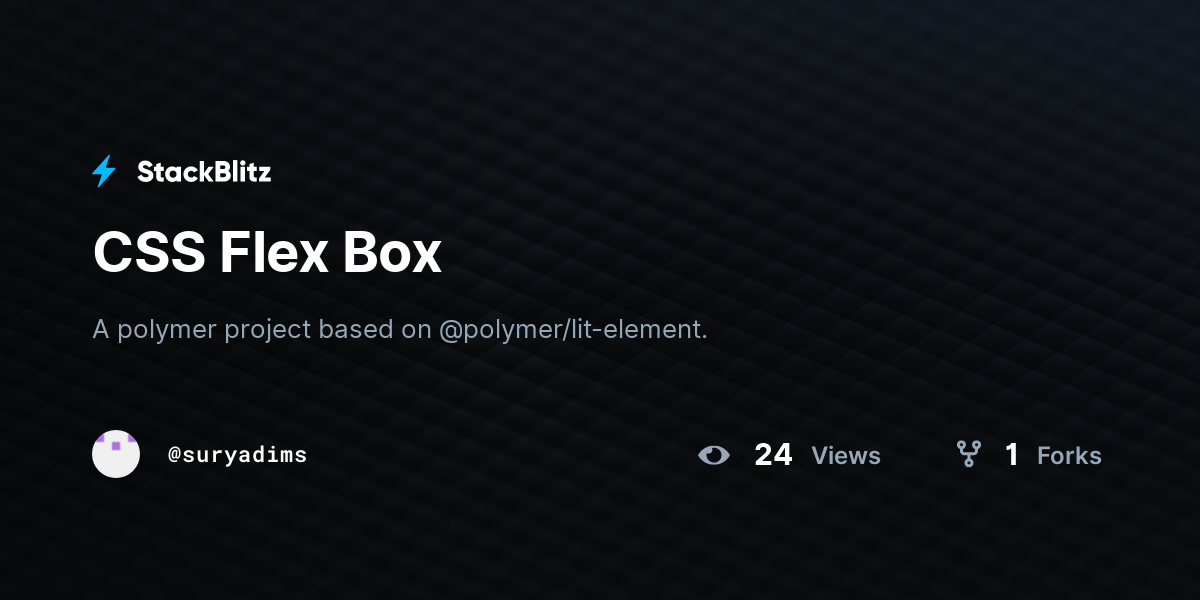 CSS Flex Box - StackBlitz