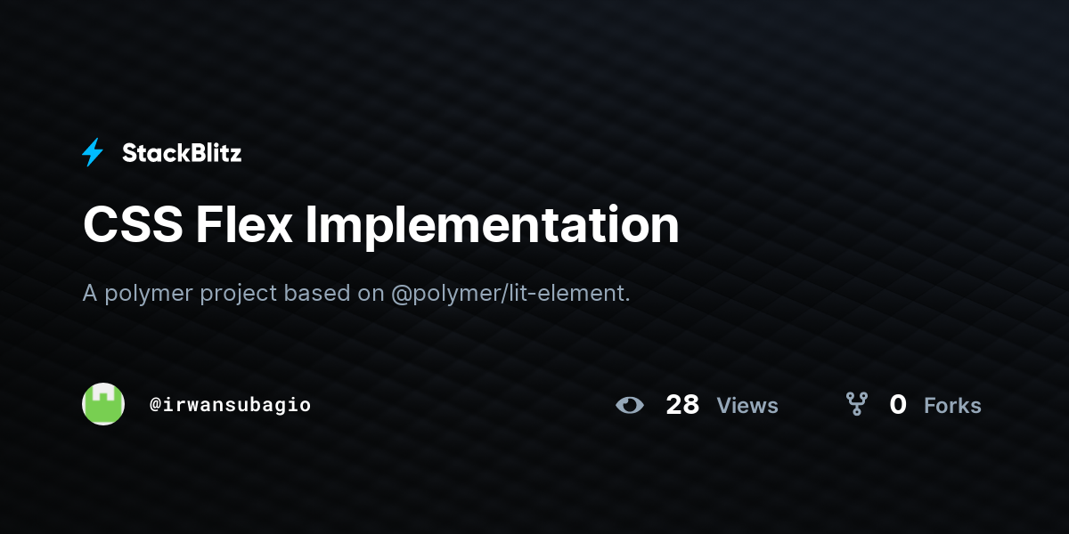 CSS Flex Implementation - StackBlitz