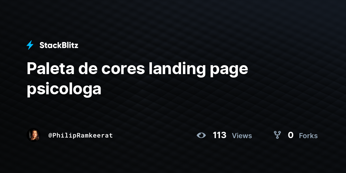 Paleta de cores landing page psicologa - StackBlitz