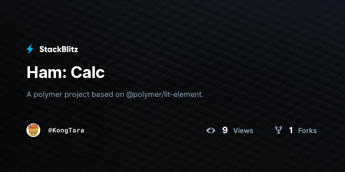 Ham: Calc - StackBlitz