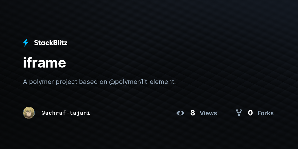 iframe - StackBlitz