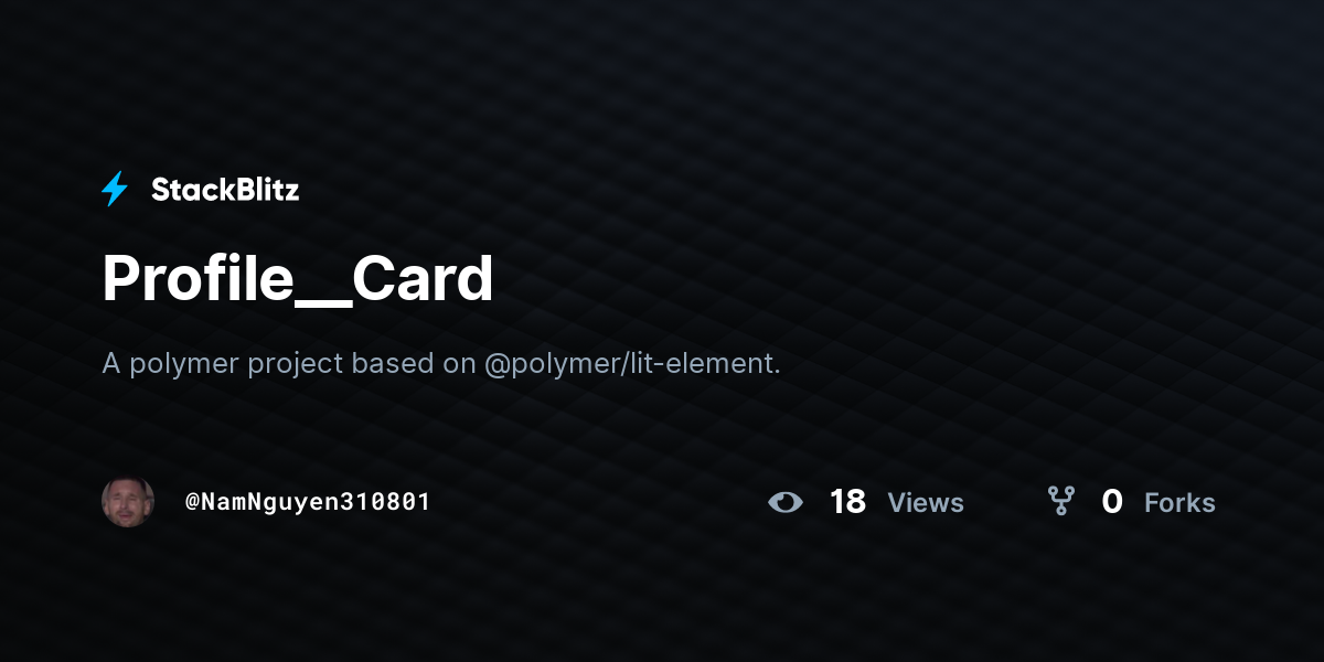 Profile__Card - StackBlitz