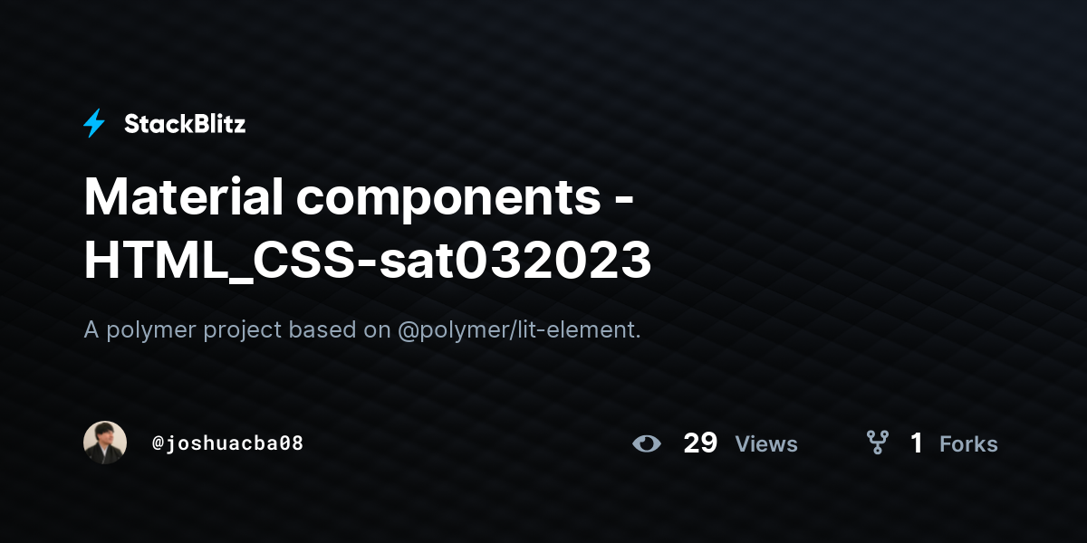 Material components - HTML_CSS-sat032023 - StackBlitz