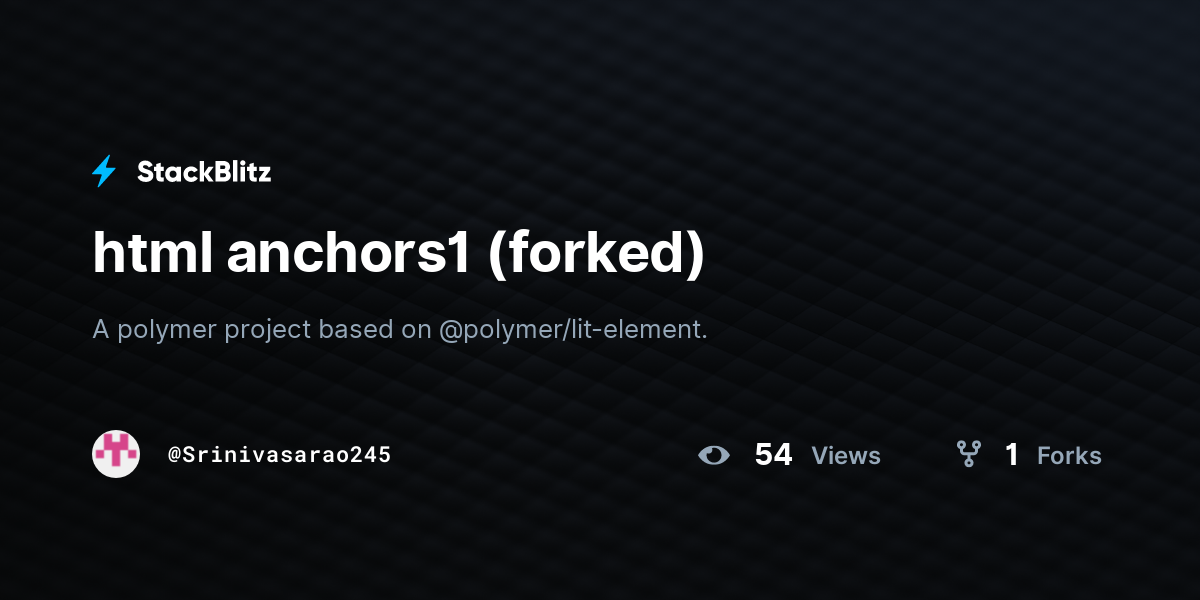Html Anchors1 Forked Stackblitz