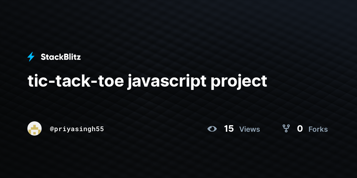 tic-tack-toe javascript project - StackBlitz tic-tack-toe javascript project - StackBlitz