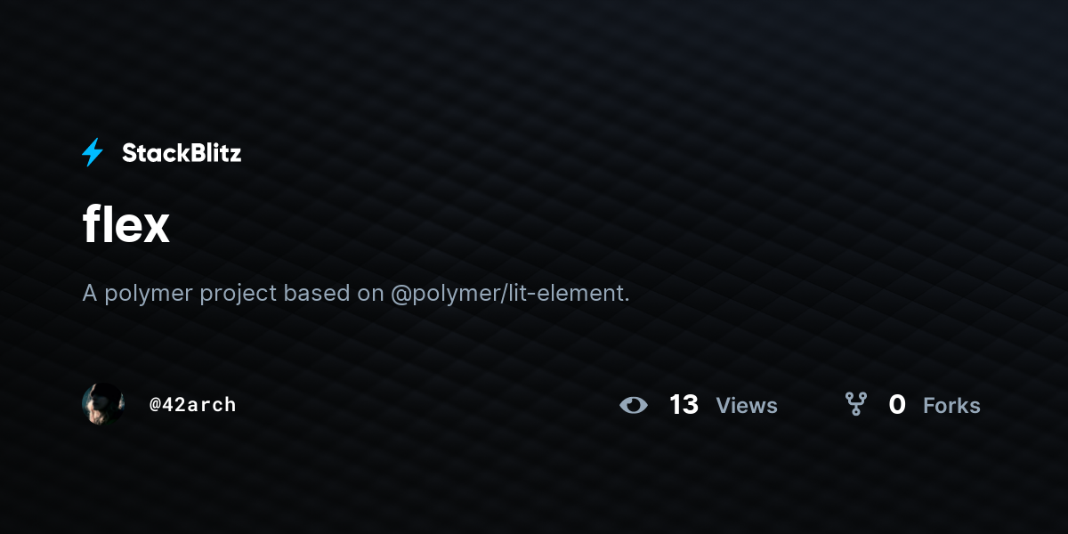 flex - StackBlitz