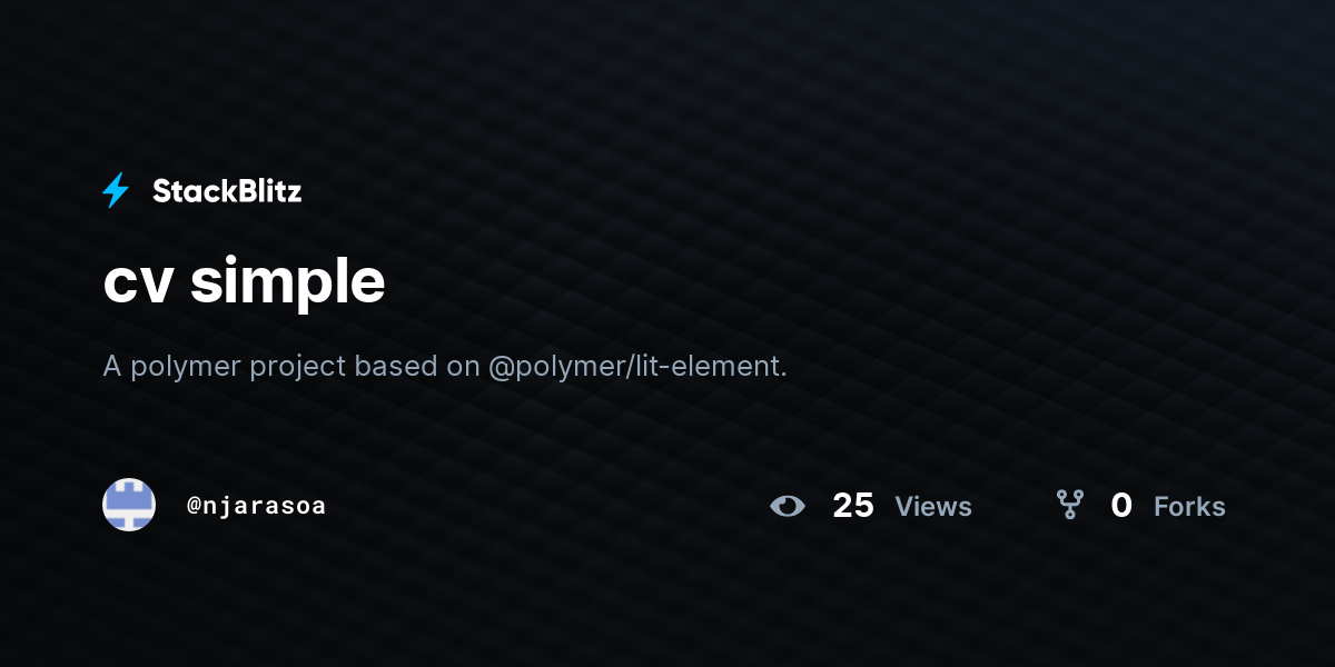 cv simple - StackBlitz