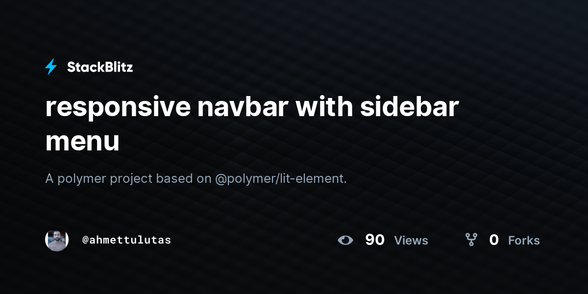 responsive navbar with sidebar menu - StackBlitz