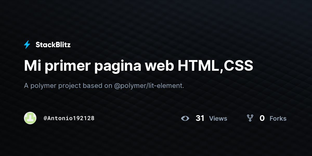 Mi primer pagina web HTML,CSS - StackBlitz