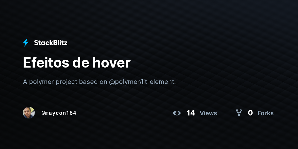 Efeitos de hover - StackBlitz