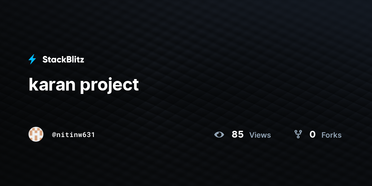 karan project - StackBlitz