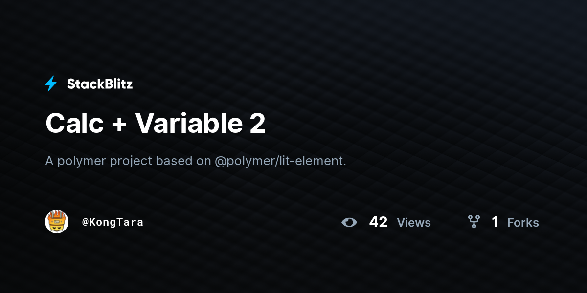 Calc + Variable 2 - StackBlitz