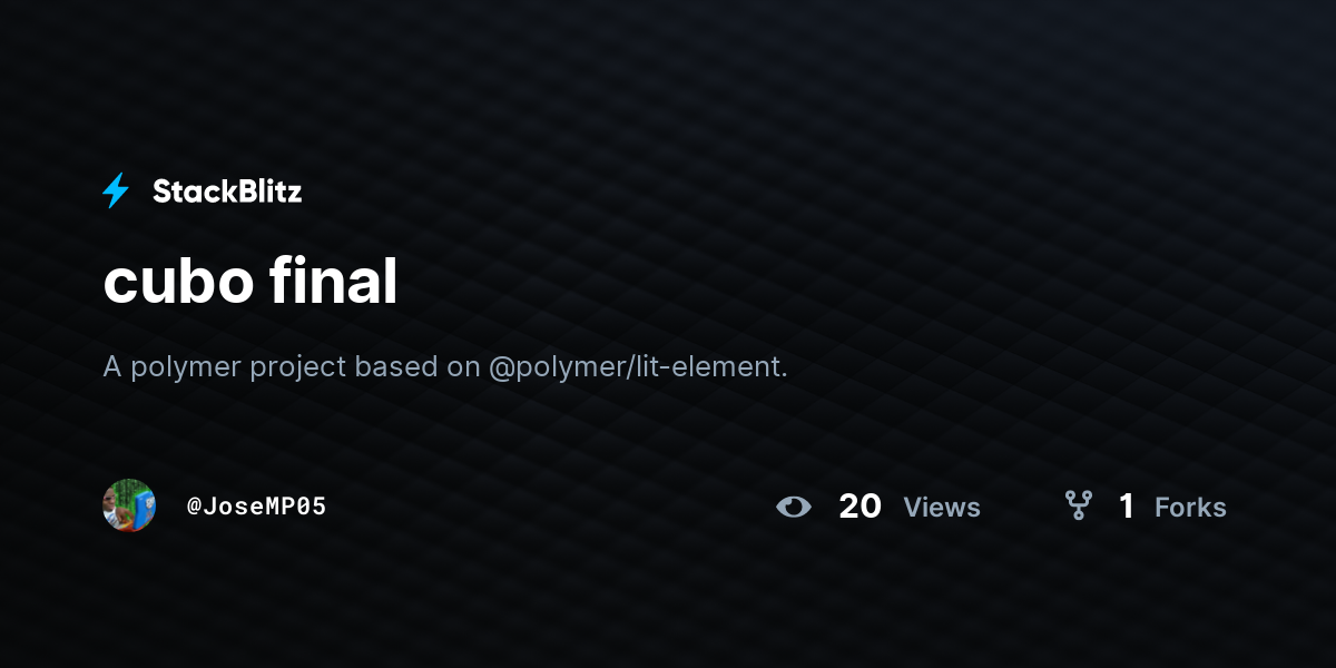 cubo final - StackBlitz