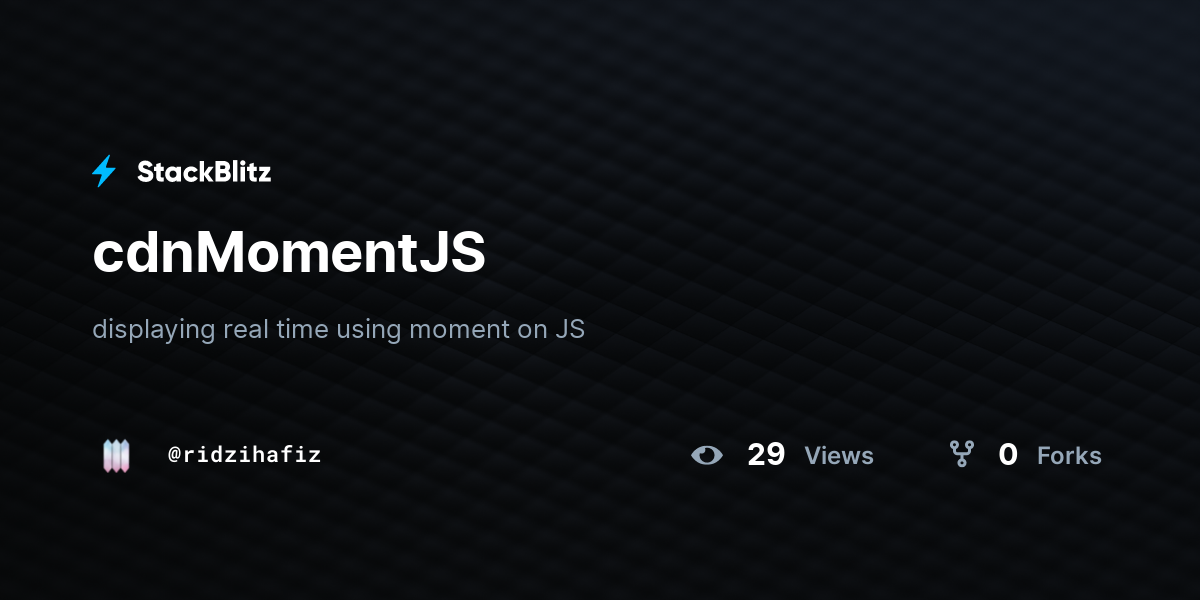 cdnMomentJS - StackBlitz