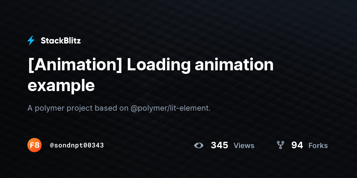 [Animation] Loading animation example - StackBlitz