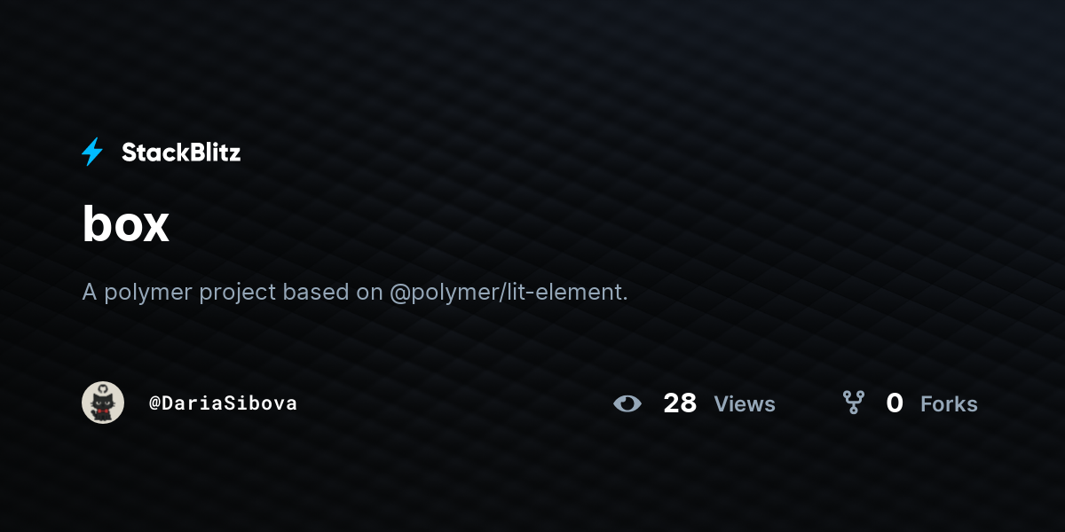 box - StackBlitz
