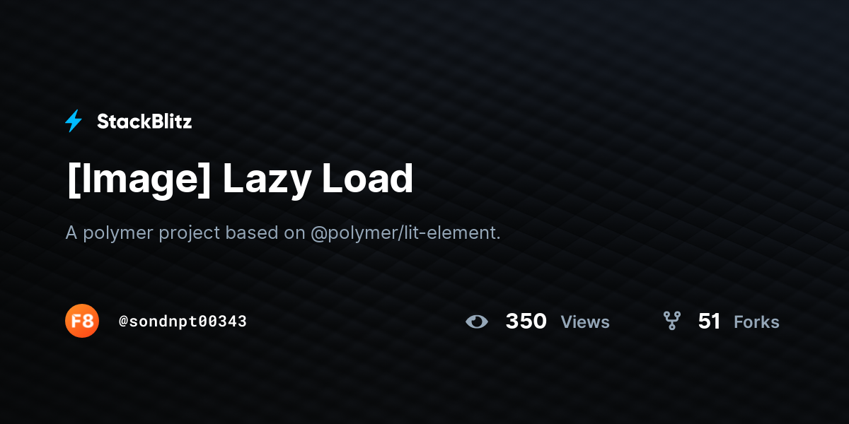 [Image] Lazy Load - StackBlitz