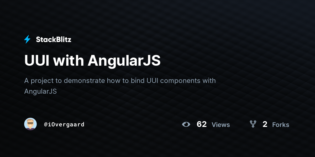 UUI with AngularJS - StackBlitz